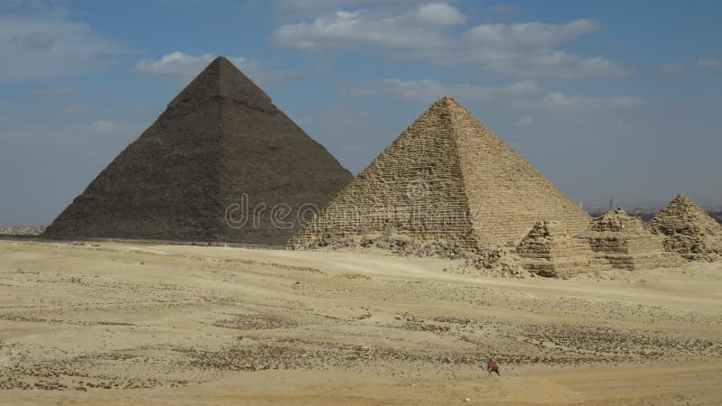 Giza Pyramids Landscape. Historical Egypt Pyramids Stock Image - Image ...