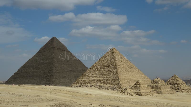 Giza Pyramids Landscape. Historical Egypt Pyramids Stock Image - Image ...