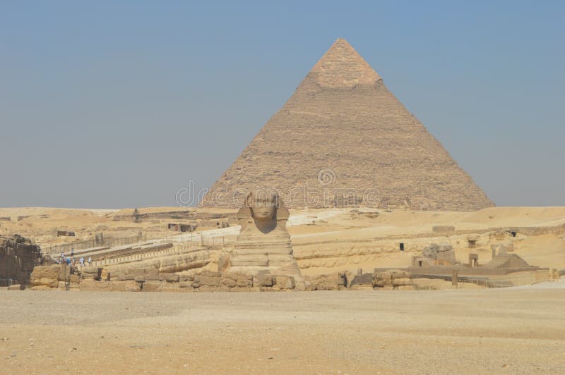 Giza Pyramids stock image. Image of wonders, sphinx, pyramids - 60547983
