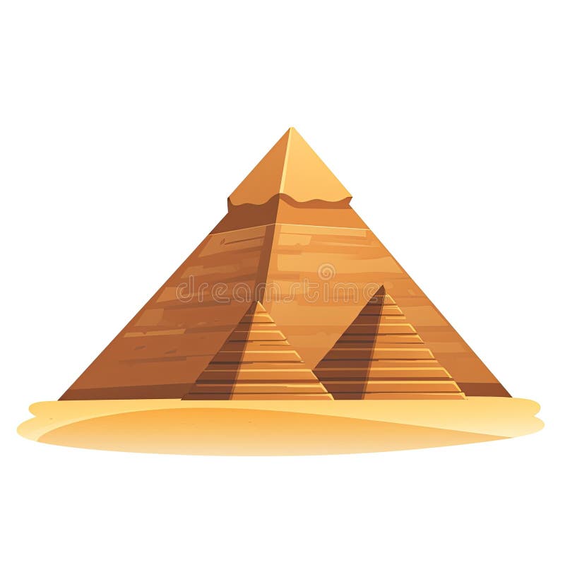 Giza Pyramids Vector Illustration. Stock Image - Image of ...