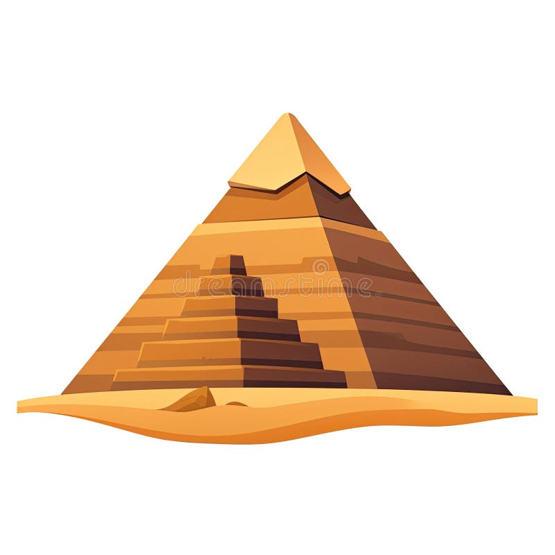 Giza Pyramids Vector Illustration. Stock Photo - Image of giza ...
