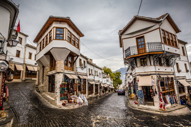 Gjirokaster Bazaar - Gjirokaster County, Albania Stock Image - Image of ...