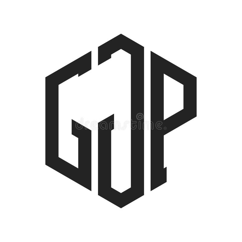 GJP Logo Design. Initial Letter GJP Monogram Logo Using Hexagon Shape ...