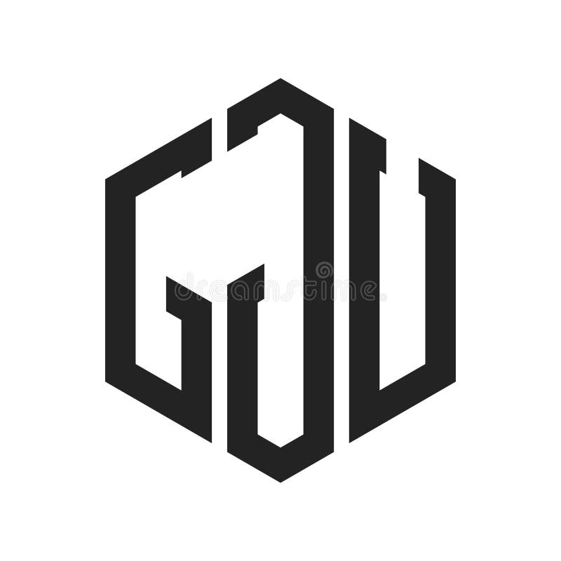 GJU Logo Design. Initial Letter GJU Monogram Logo Using Hexagon Shape ...