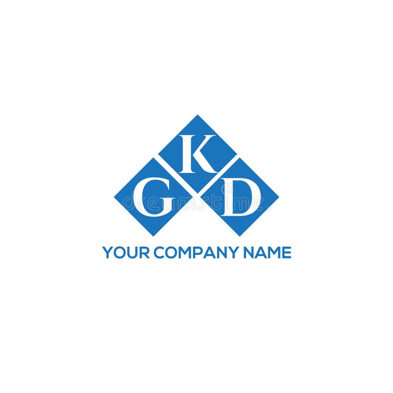 GKD Letter Logo Design on WHITE Background. GKD Creative Initials ...