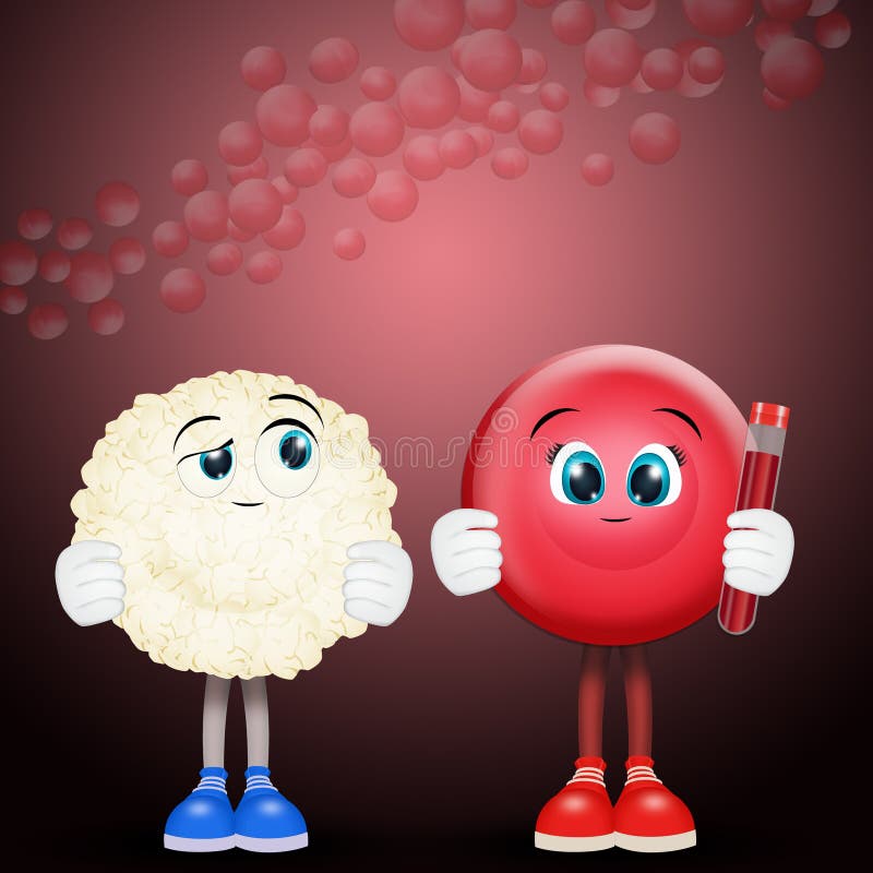 Glóbulos y blanco rojos stock de ilustración. Ilustración de medicina ...