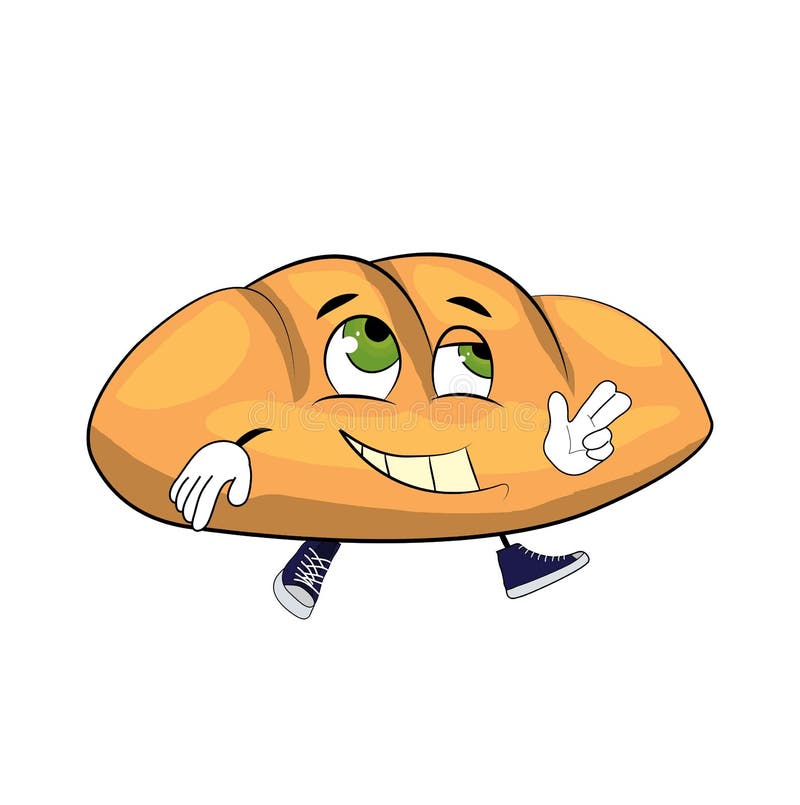 Glückliches Brot Mit Regenbogenstau Vektor Abbildung - Illustration von ...