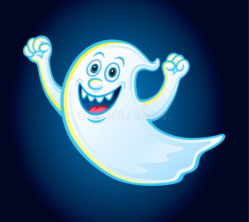 Sechs Gespenstische Halloween-Geister Stock Abbildung - Illustration ...