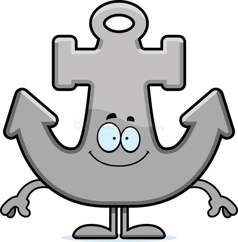 Cartoon-Anker-Schild vektor abbildung. Illustration von zeichen - 52395947