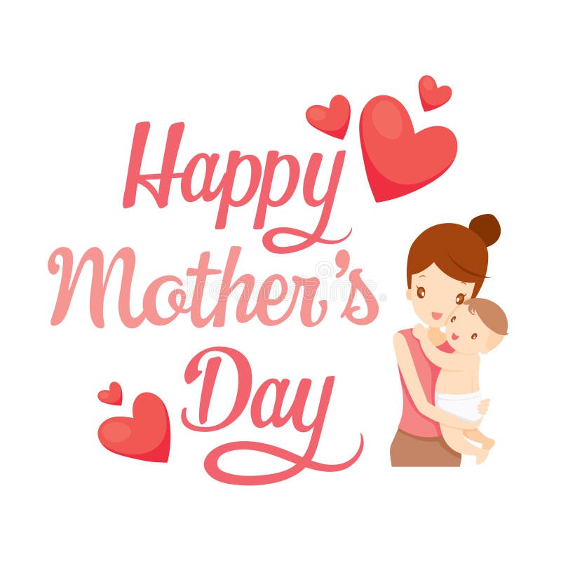 Glücklicher Muttertag vektor abbildung. Illustration von kalligraphie ...