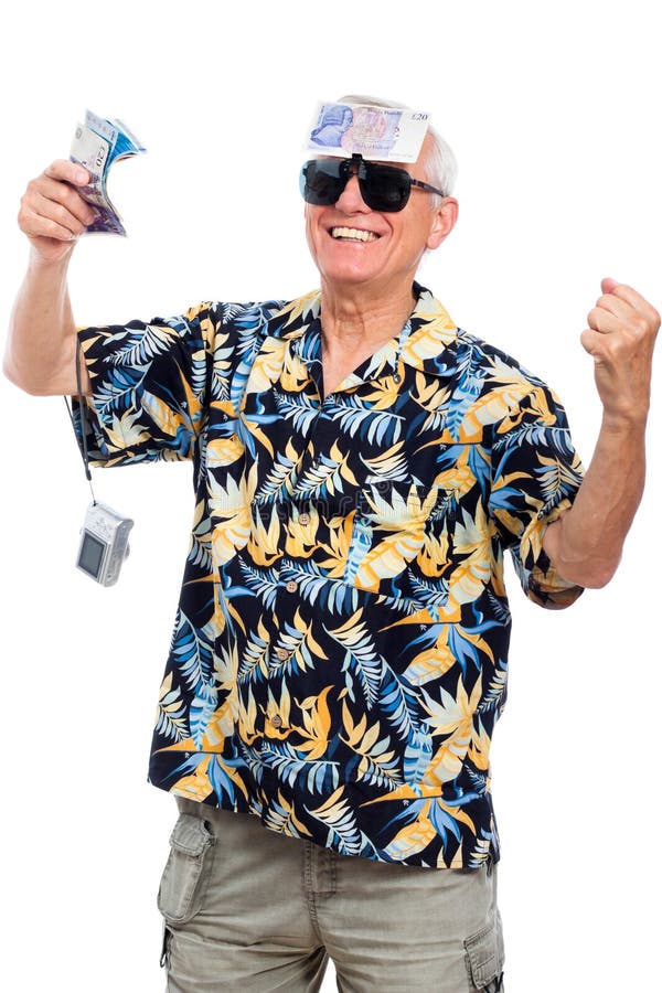 Glücklicher Reicher älterer Mann Mit Geld Stockbild - Bild von lustig ...