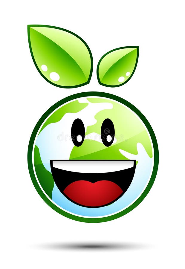 Comic-Figur Der Glücklichen Erde Vektor Abbildung - Illustration von ...