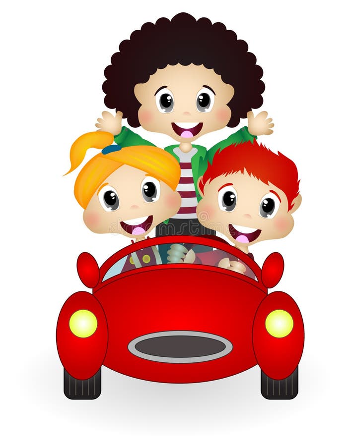 Kleiner Junge Spielt Mit Seinem Spielzeugauto Stock Abbildung ...