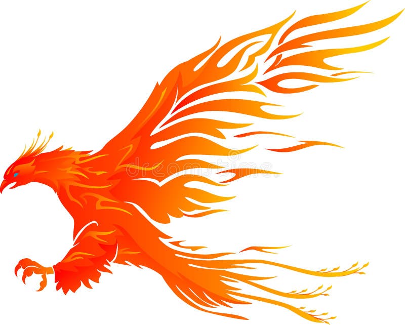 Magischer Phoenix-Vogel - Digitale Kunst Des Schmutzes Stock Abbildung ...