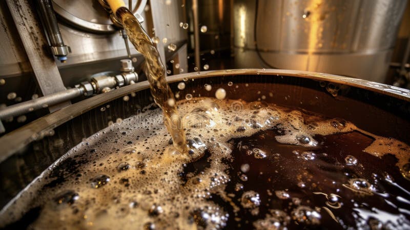 A Gl Fermentation Tank Contains a Bubbling Mixture of Gs. the Natural ...