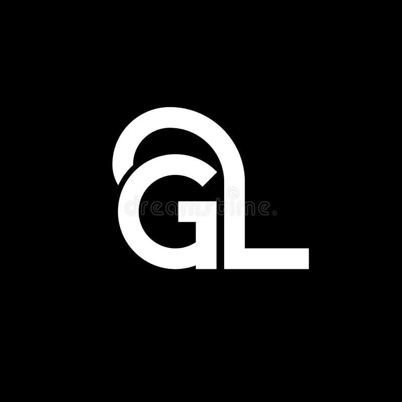 GL Letter Logo Design on Black Background. GL Creative Initials Letter ...