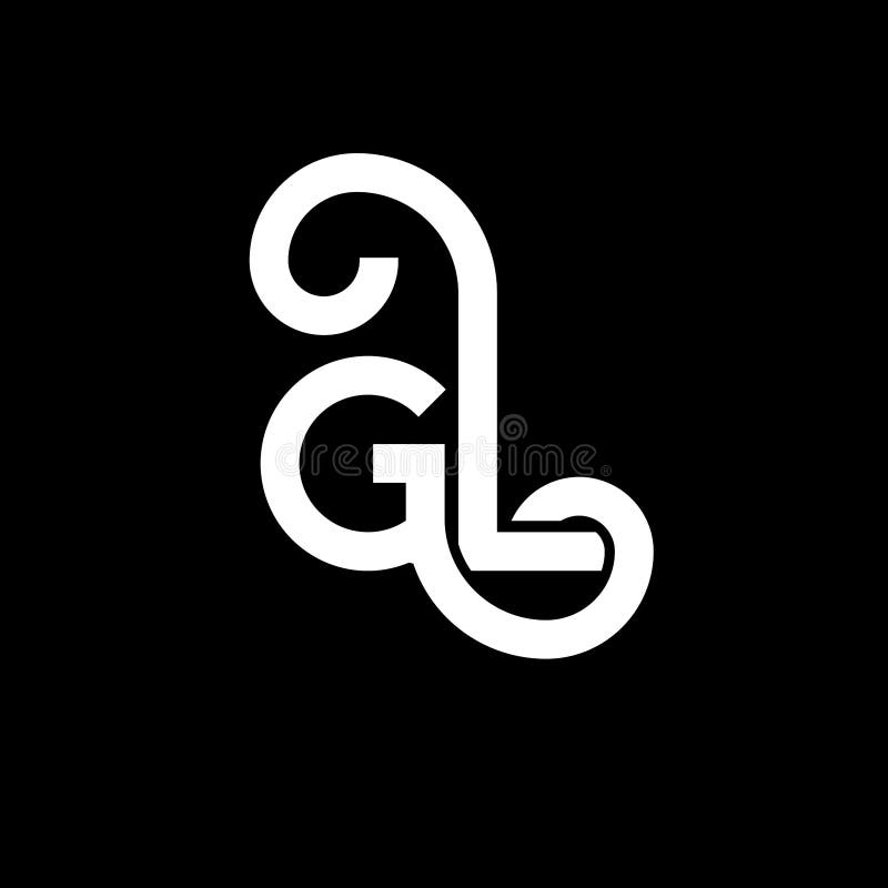 GL Letter Logo Design on Black Background. GL Creative Initials Letter ...