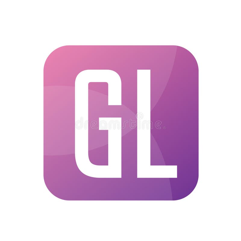 GL Letter Logo Design with Simple Style Stock Illustration ...