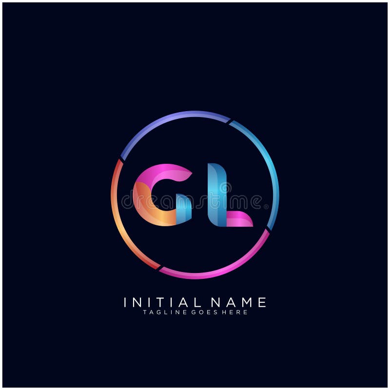 GL Letter Logo Icon Design Template Elements Stock Vector ...