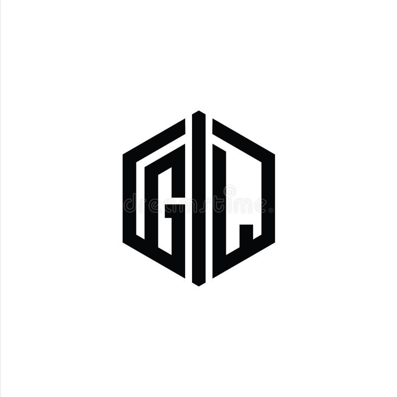 GL Letter Logo Monogram Hexagon Shape with Connect Outline Design ...