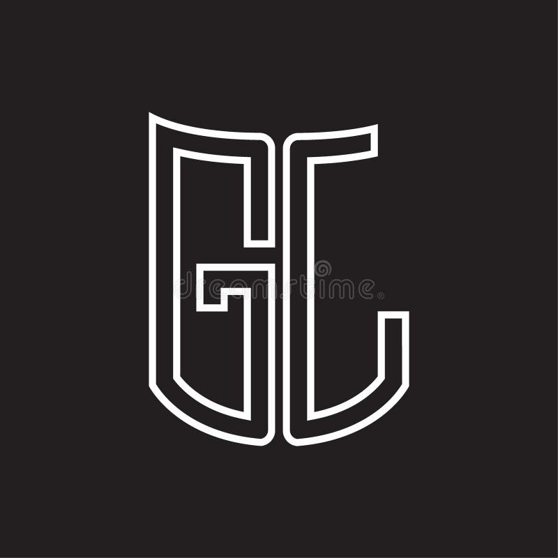 GL Logo Monogram with Ribbon Style Outline Design Template Stock Vector ...