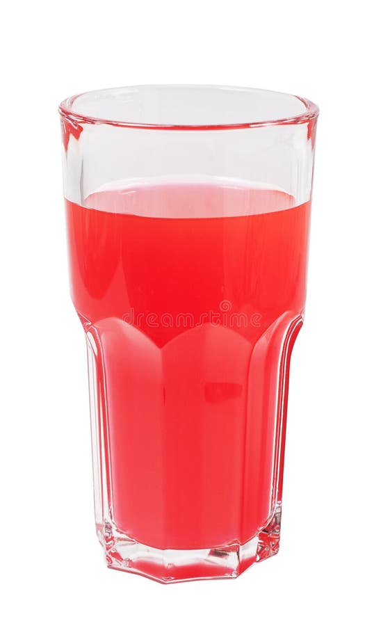 Broc Et Glace De Jus De Fruit Rouge D'isolement Photo stock - Image du ...