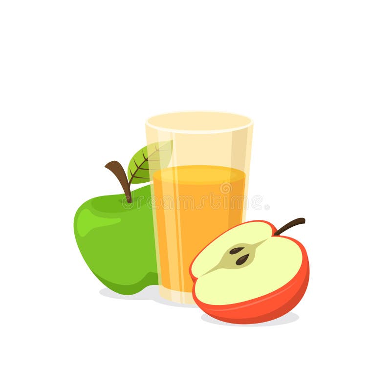 Glace de jus de pomme illustration de vecteur. Illustration du régime ...