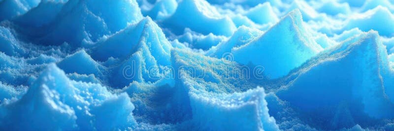 Glacial Blue Ice with Intricate Geometric Patterns and Frosty Texture ...