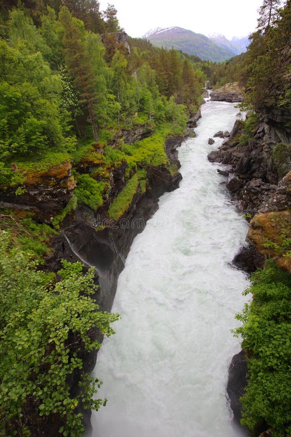 Mountain river in Norway stock photo. Image of dramatic - 15878724