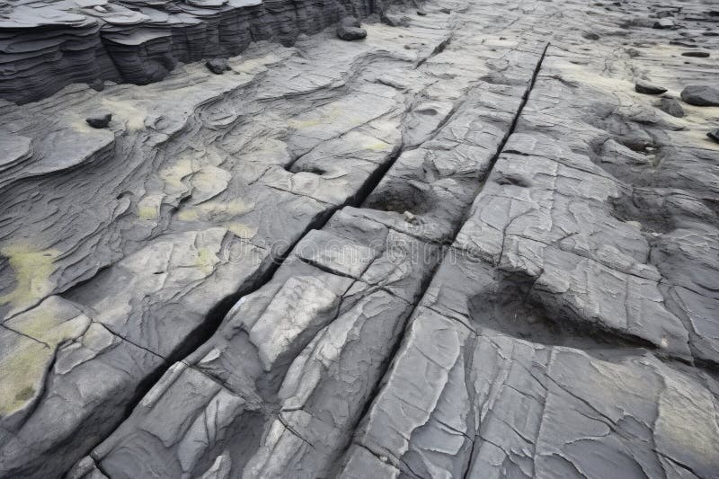 Glacial Scour Marks on Bedrock Stock Photo - Image of generated ...