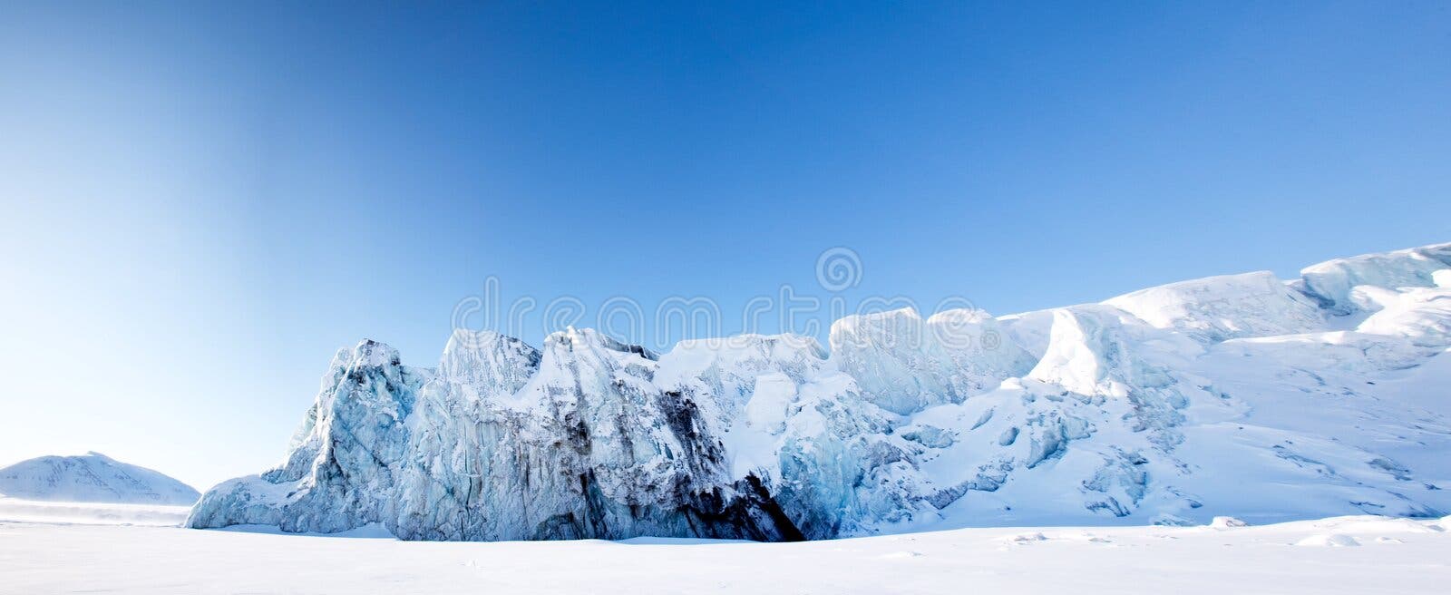 Arctic Landscape - Snowy Mountains Stock Image - Image of global ...