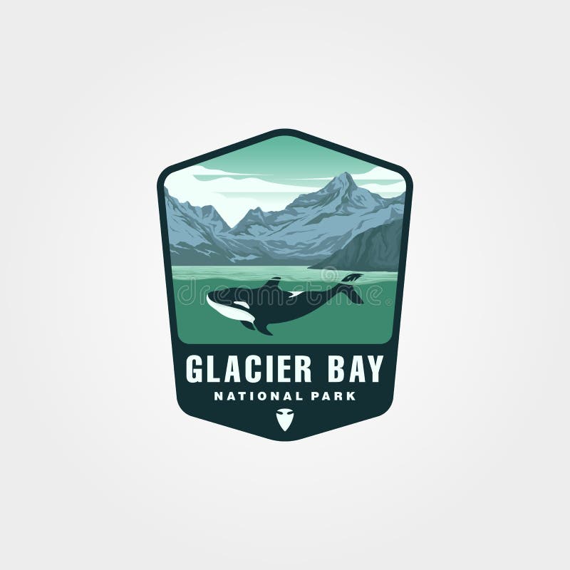 Glacier Bay National Park Vector Patch Logo Symbol Illustration Design ...