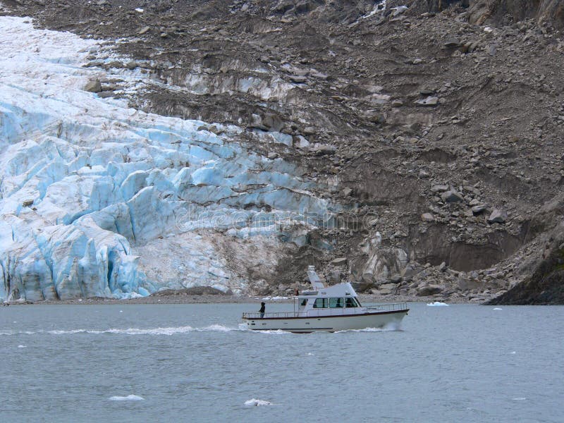 Glacier Boat Ride stock photo. Image of alaska, rock, alaskan - 7335280