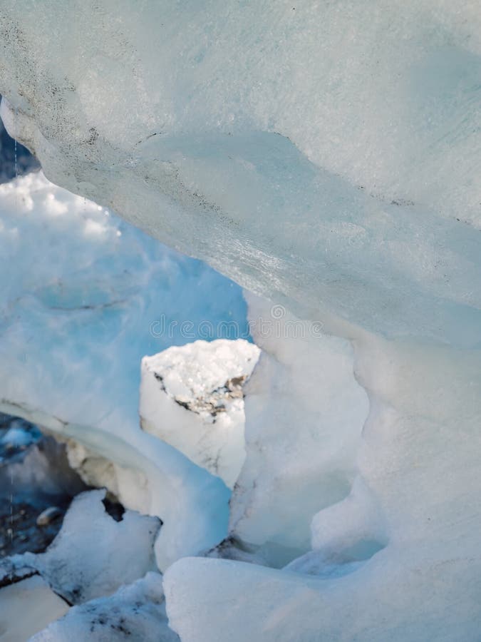 Glacier Close Up. Blue Ice in Mountains. Ice Cold Texture Stock Image ...