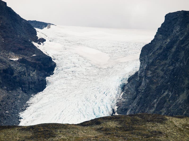 Glacier with crevasses stock photo. Image of norwegian - 19085478