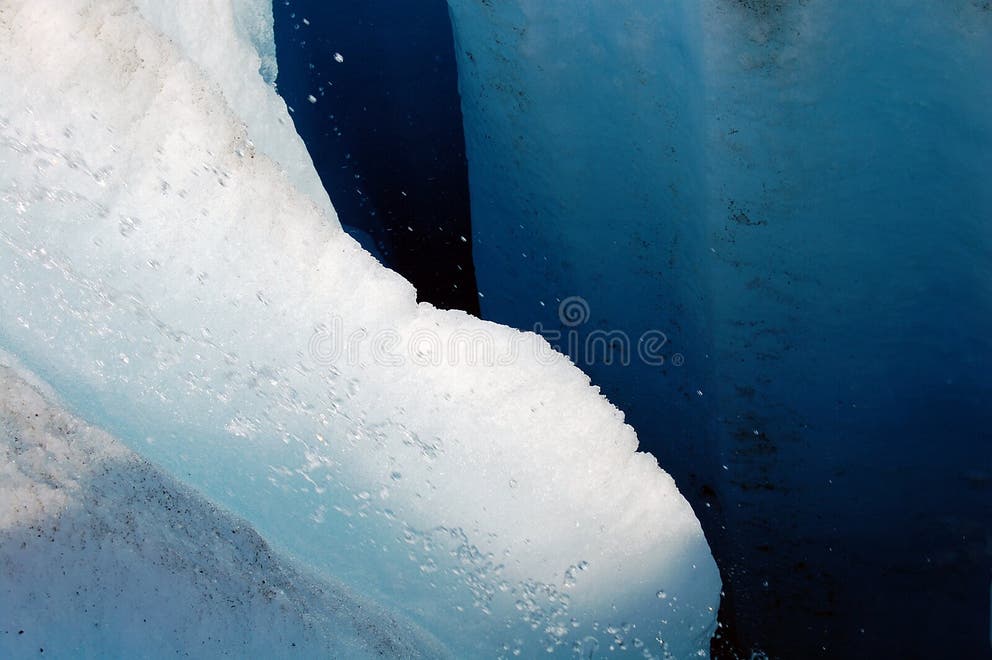 Glacier crevice stock photo. Image of flow, hole, sheet - 11989668