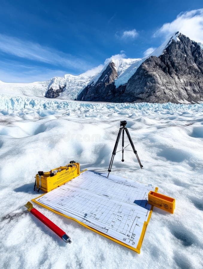 Glacier Density Study Ice Mat Measurement Statistics Scientific ...