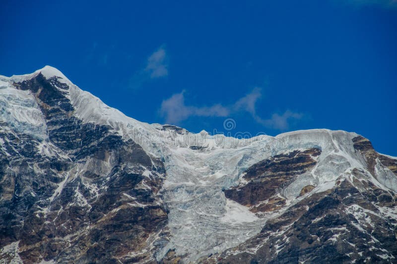 Glacier Ice in Himalaya Mountains Stock Photo - Image of nepal, active ...