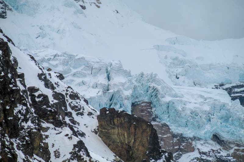 Glacier Ice in Himalaya Mountains Stock Photo - Image of camp, base ...