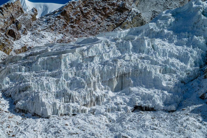 Glacier Ice in Himalaya Mountains Stock Photo - Image of mountain ...