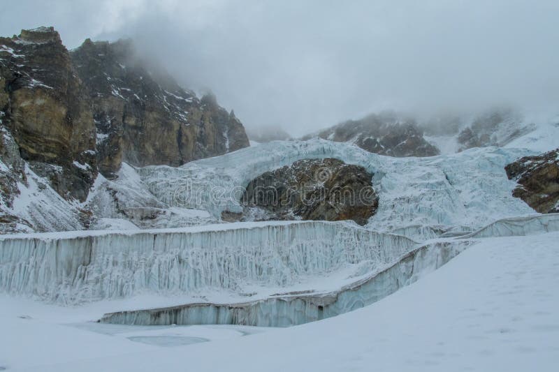 Glacier Ice in Himalaya Mountains Stock Image - Image of area, himalaya ...