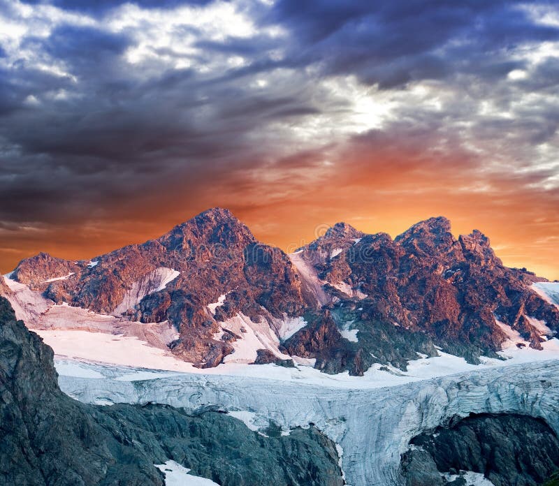Glacier in a mountains stock image. Image of scene, flow - 11463653