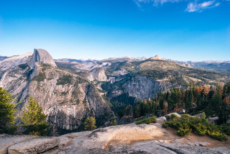 Glacier Point View of Yosemite National Park, California Stock Image ...
