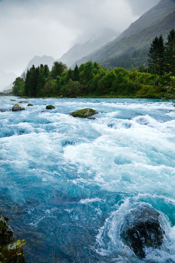 Glacier river stock photo. Image of blue, briksdal, power - 23032448