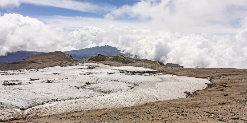 Glacier Volcano Nevado Del Ruiz Stock Image - Image of climate ...