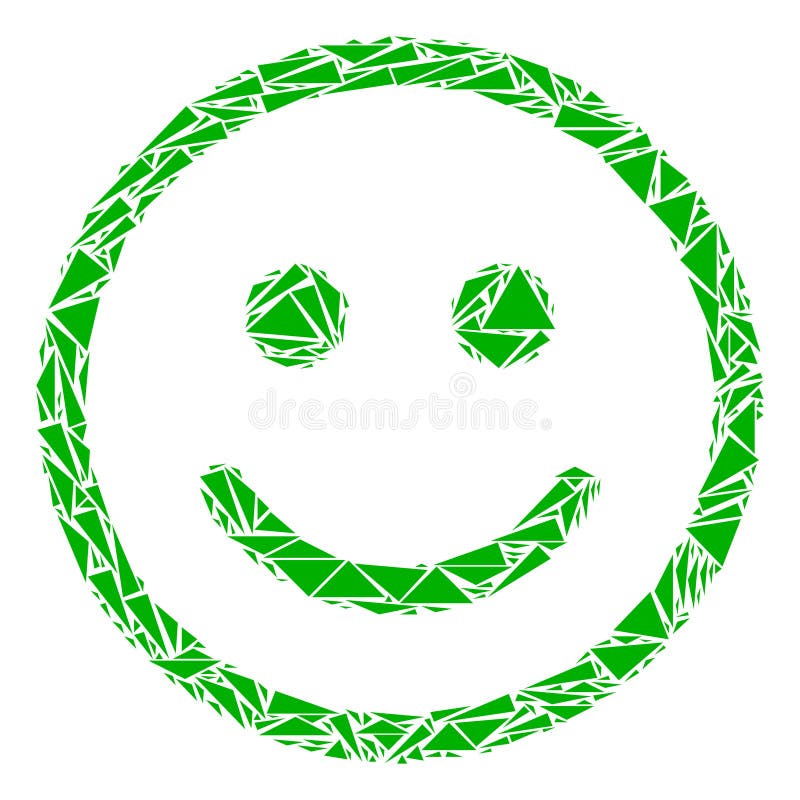 Glad Smiley Mosaic of Triangles Stock Vector - Illustration of ...