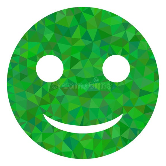 Glad Smiley Triangle Lowpoly Flat Icon Stock Vector - Illustration of ...