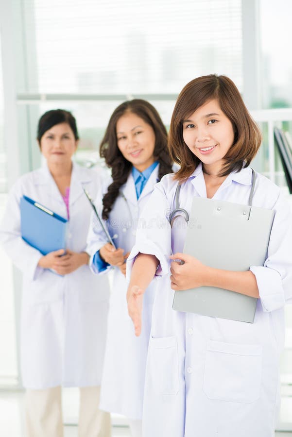 We are glad to help you! stock photo. Image of occupation - 29080154