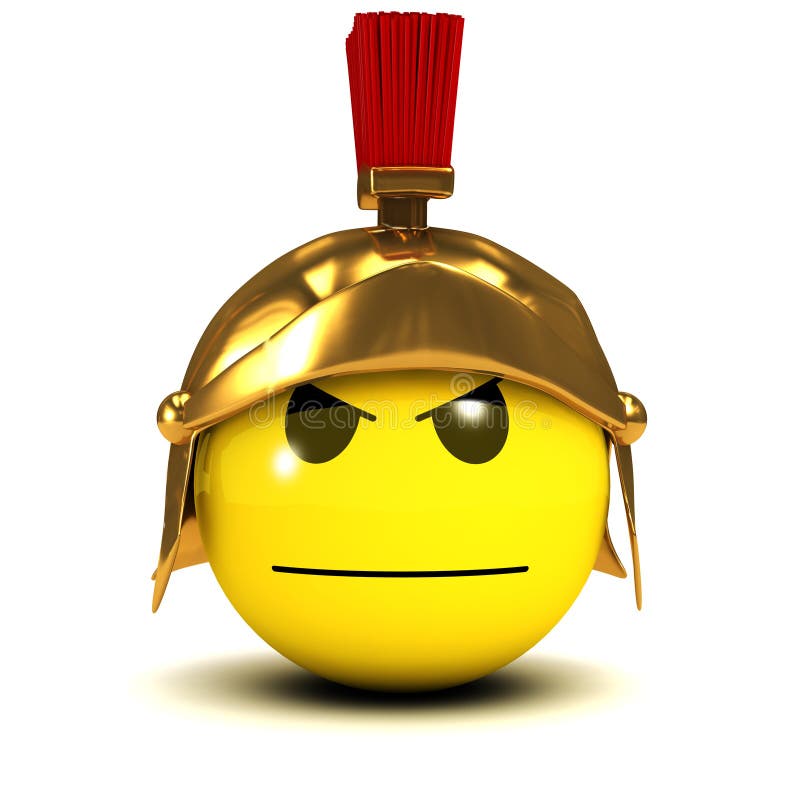 Gladiador del smiley 3d ilustración del vector. Ilustración de feliz ...