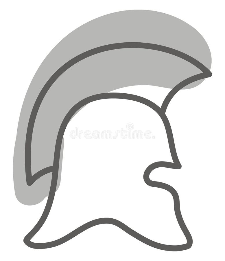 Gladiator helmet, icon stock vector. Illustration of fighter - 261060092